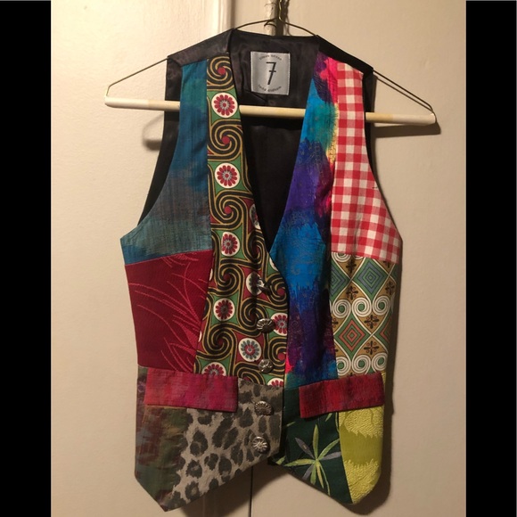 Todd Oldham | Tops | Vintage Todd Oldham Times 7 Patchwork Vest Never ...